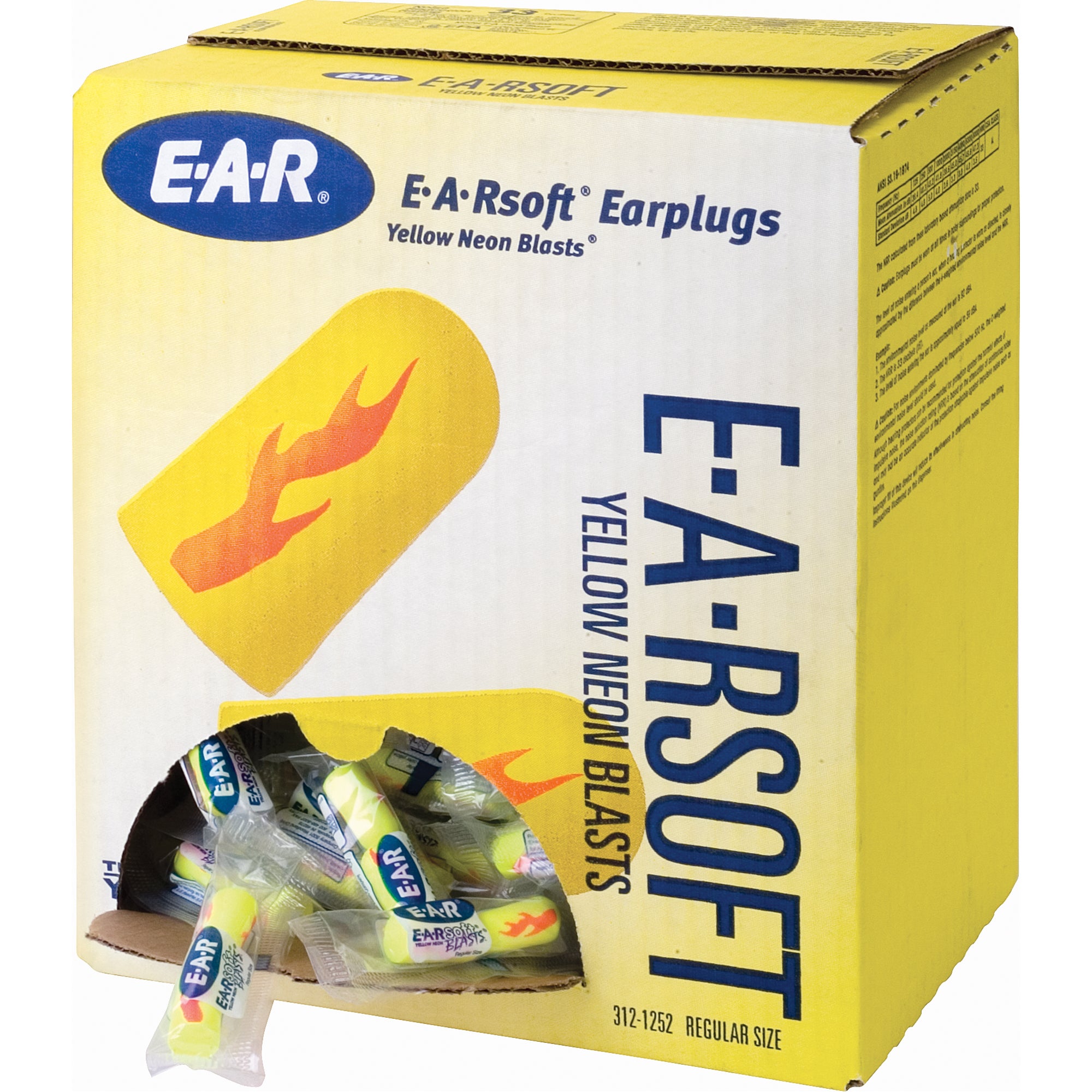 3M E-A-Rsoft Yellow Neon Blasts Earplugs – Specialized Training ...